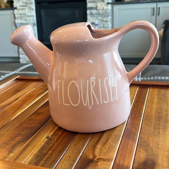 Rae Dunn | Accents | Rae Dunn Pale Pink Flourish Ceramic Watering Can ...